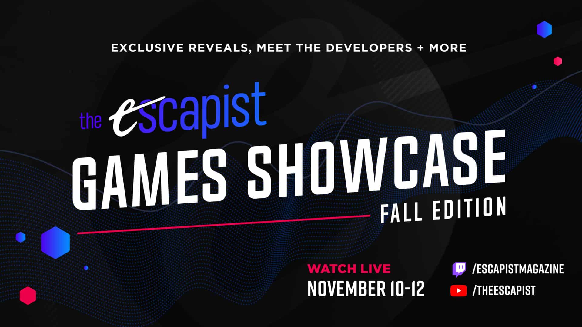 Announcing The Escapist Games Showcase - Fall Edition