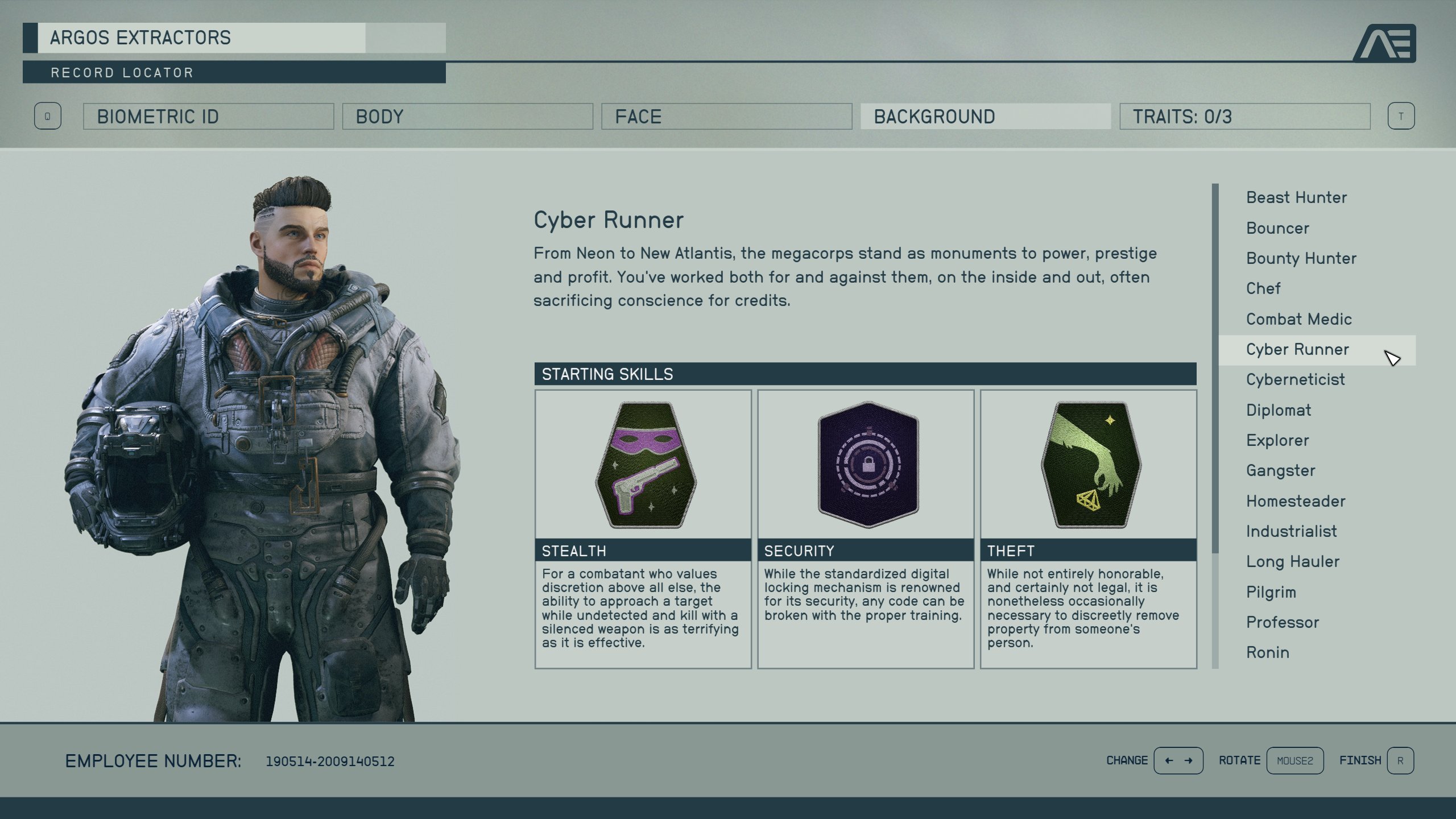 Best Skills and Traits for Cyber Runner Background in Starfield