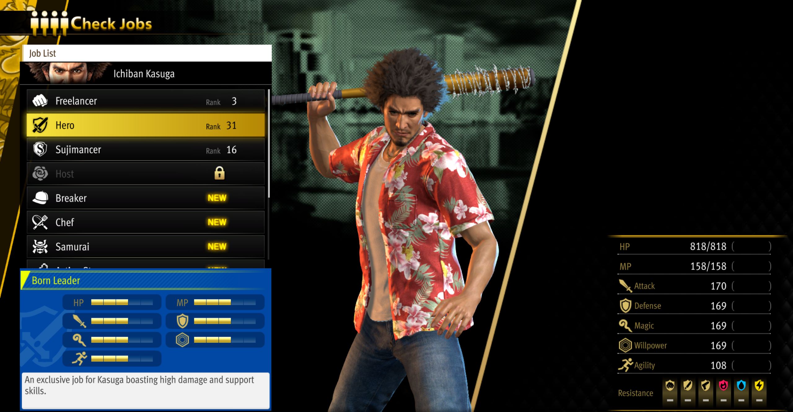 Best Jobs for Every Like a Dragon: Infinite Wealth Character