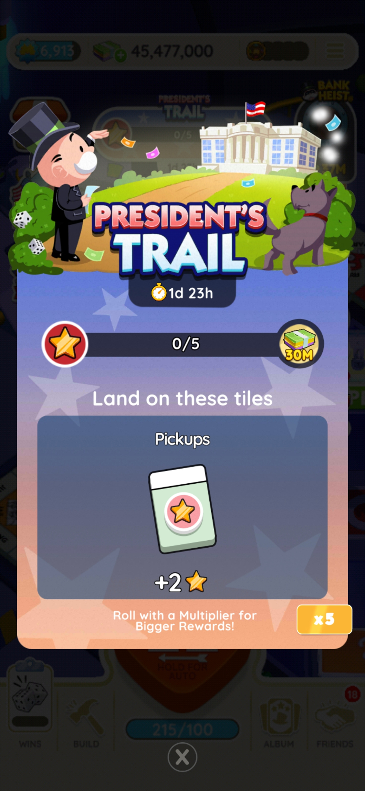 All President's Trail Rewards & Milestones in Monopoly GO, Listed