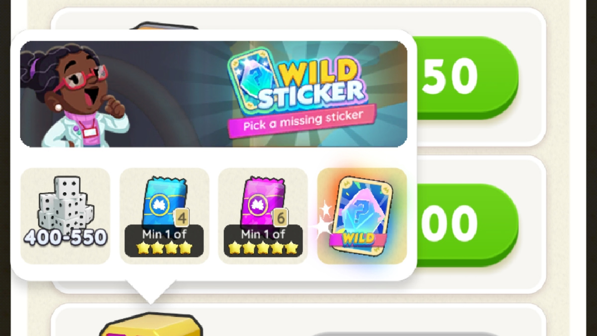 How to Get a Wild Card Sticker in Monopoly GO