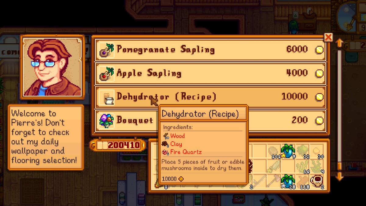 How To Get The Dehydrator in Stardew Valley