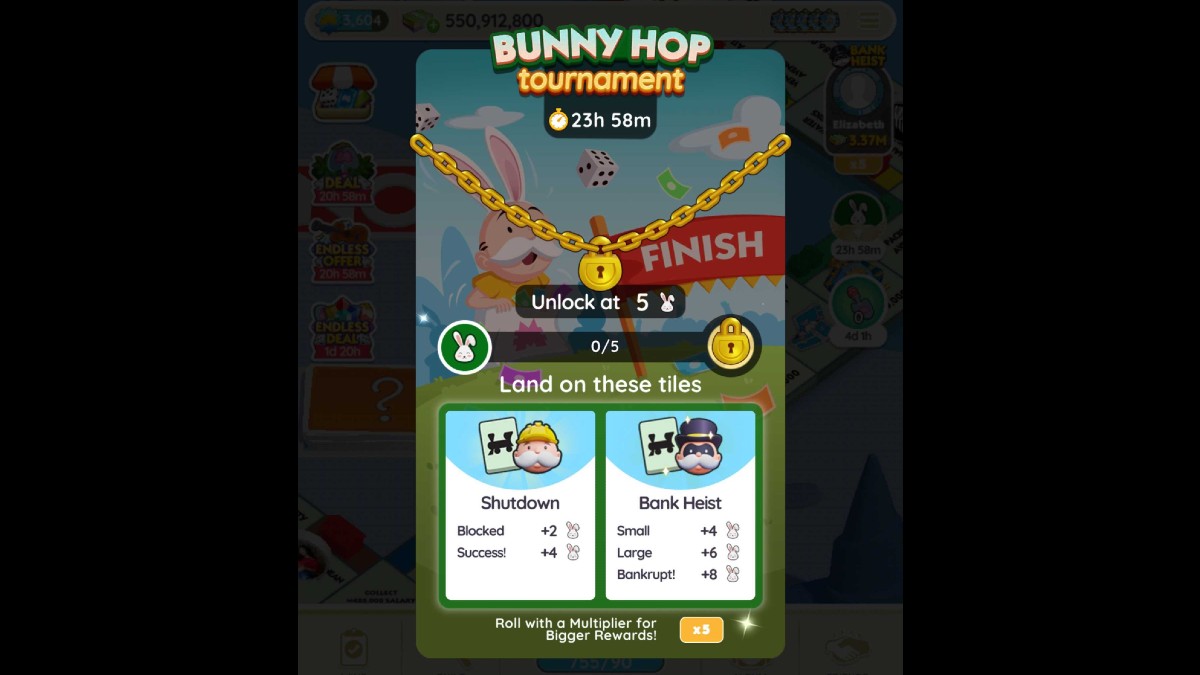 All Bunny Hop Rewards & Milestones in Monopoly GO, Listed