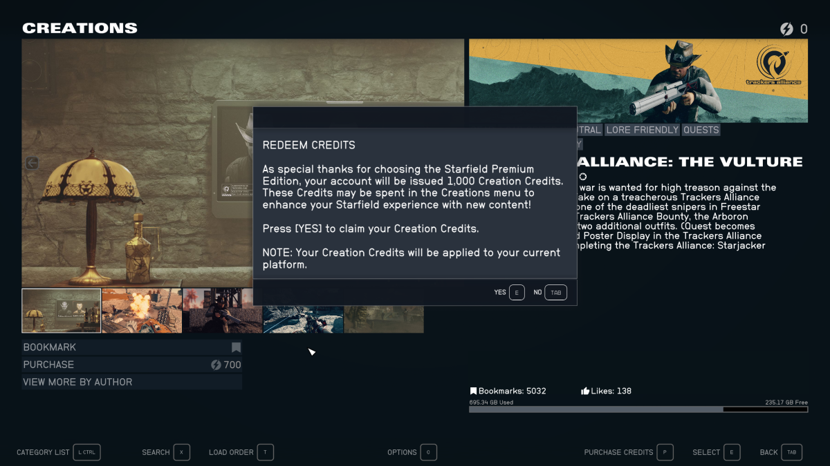 How to Buy Creation Credits in Starfield
