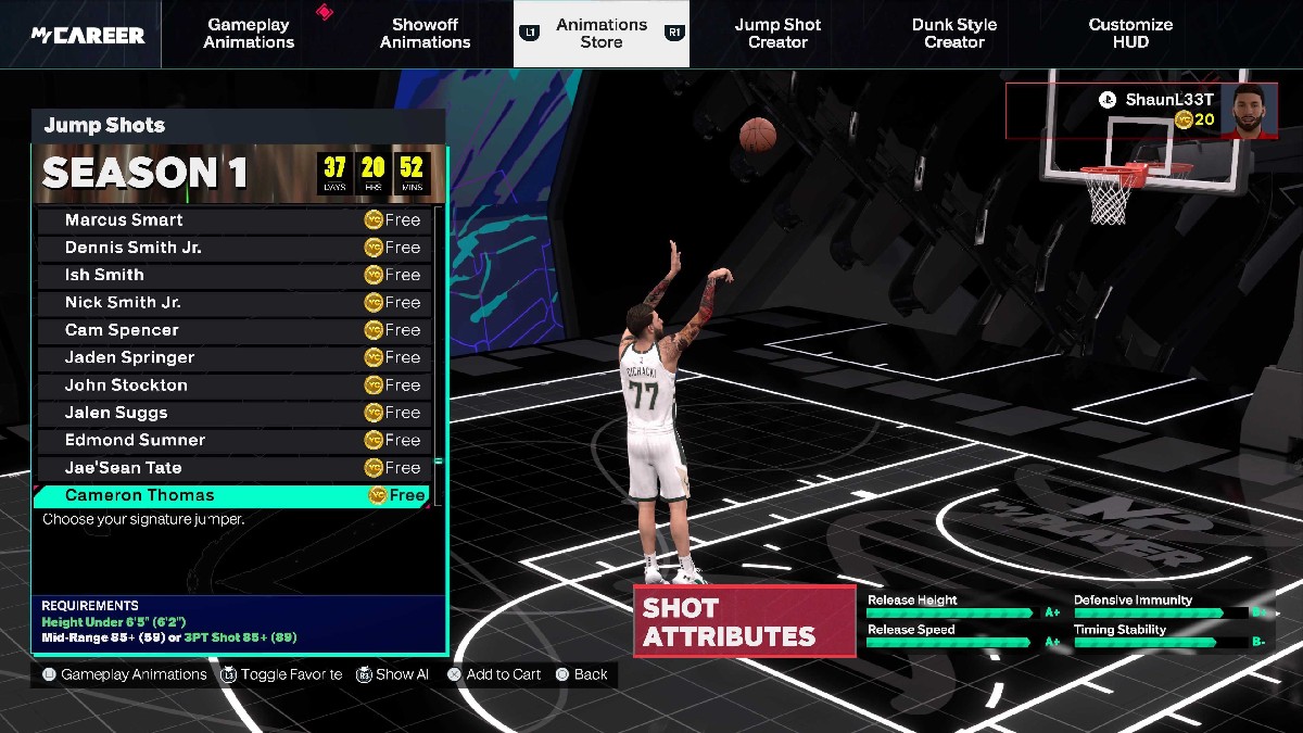 Best Jumpshots to Choose in NBA 2K25