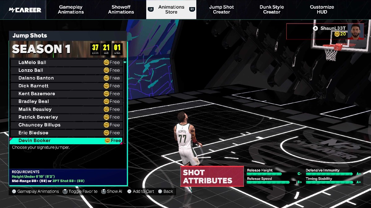Best Jumpshots to Choose in NBA 2K25