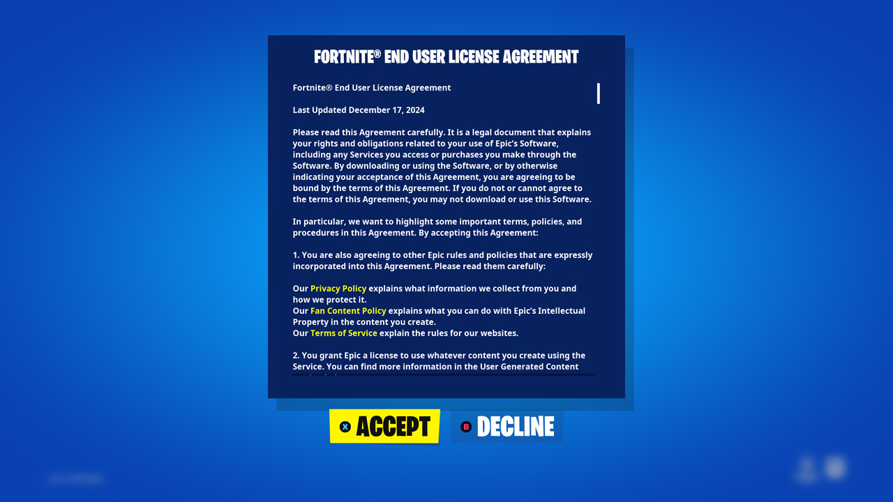 How to Accept the EULA in Fortnite