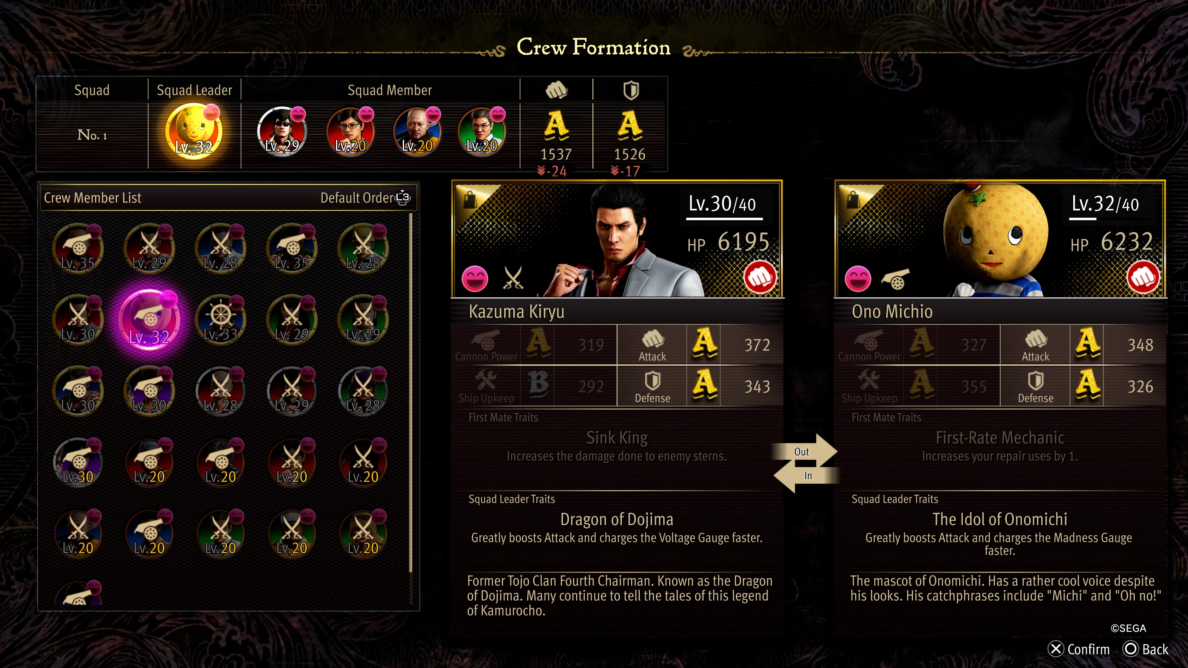 Best Pirate Coliseum Crew Formations in Like a Dragon: Pirate Yakuza in ...