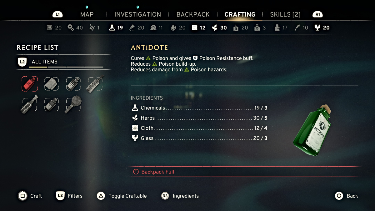 All Crafting Recipes (Locations) in Atomfall