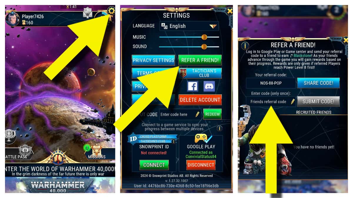 Tacticus Friend Codes (April 2025) Claim 100 Free Blackstone - The Escapist