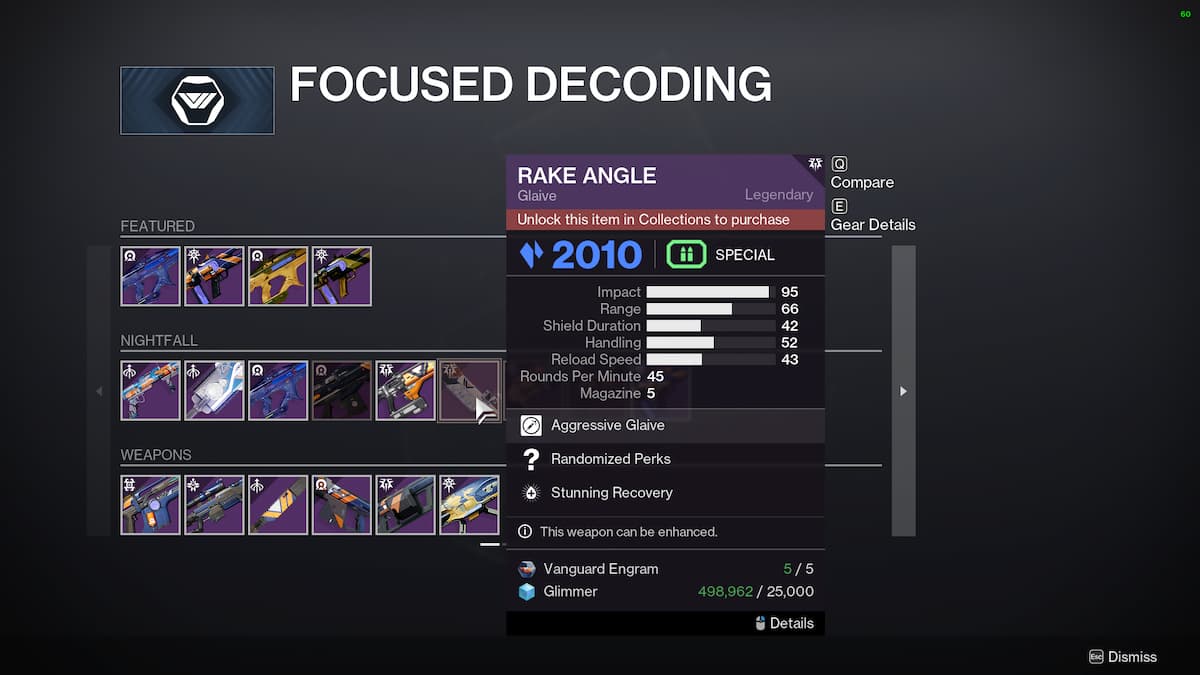 How to Get Rake Angle and Its God Roll in Destiny 2 - The Escapist