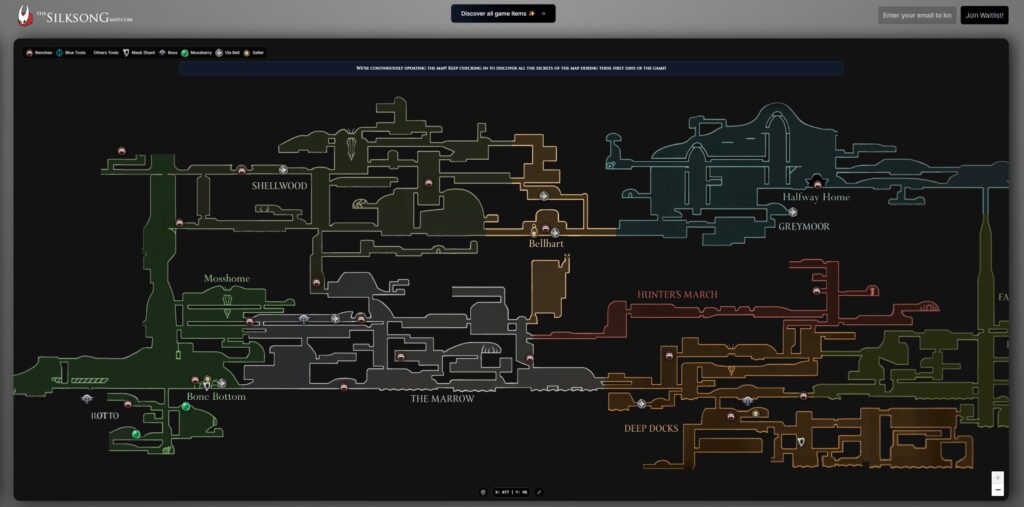 Hollow Knight: Silksong too hard for you? There are plenty of interactive maps already - The ...