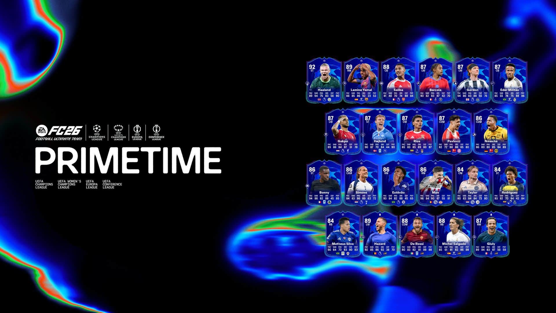 EA FC 26's UEFA Primetime is here - here's the full squad, including 92-rated Erling Haaland ...