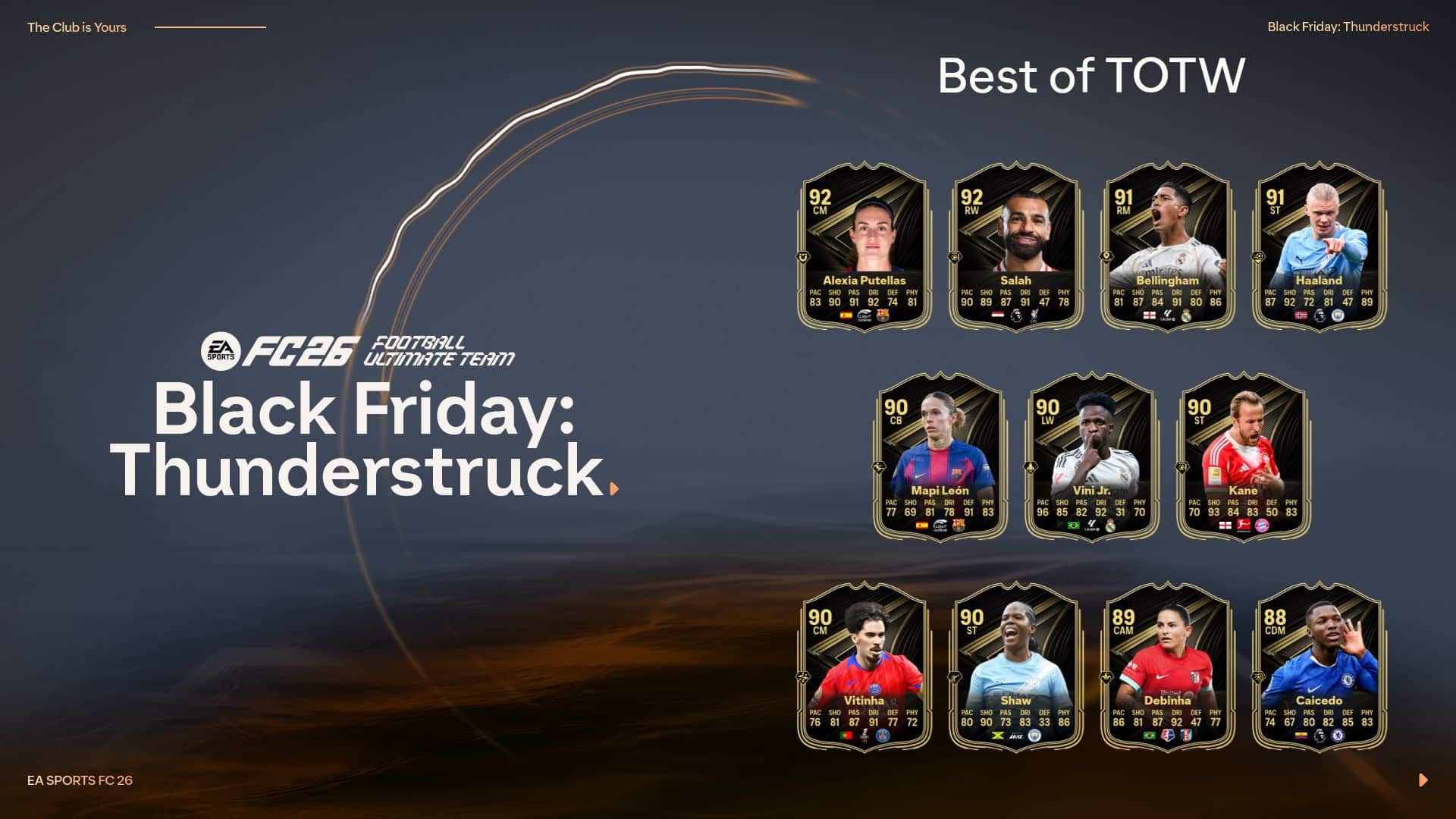 EA FC 26's Black Friday Thunderstruck squad includes Salah, Bellingham, Haaland and more - The ...