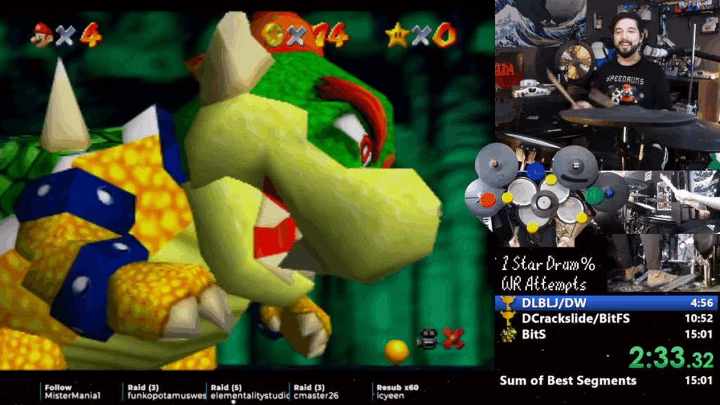 CZR Drums completes world-first Drum% Super Mario 64 1-Star run thanks ...
