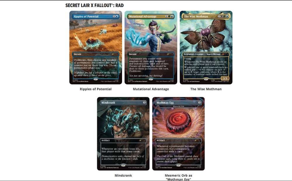 MtG: Fallout Secret Lair tips a cap to the TV show - The Escapist