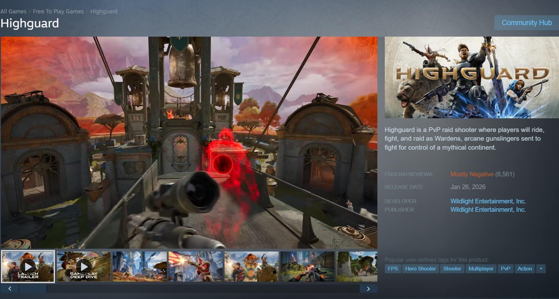 Highguard has "Mostly Negative" reviews on Steam after getting review ...